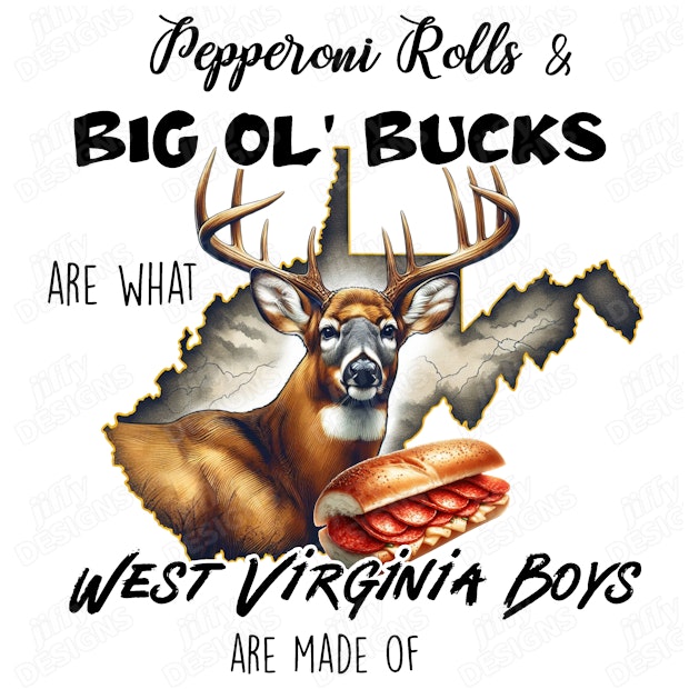 'Pepperoni Rolls & Big Ol' Bucks' Rustic West Virginia Wildlife ...