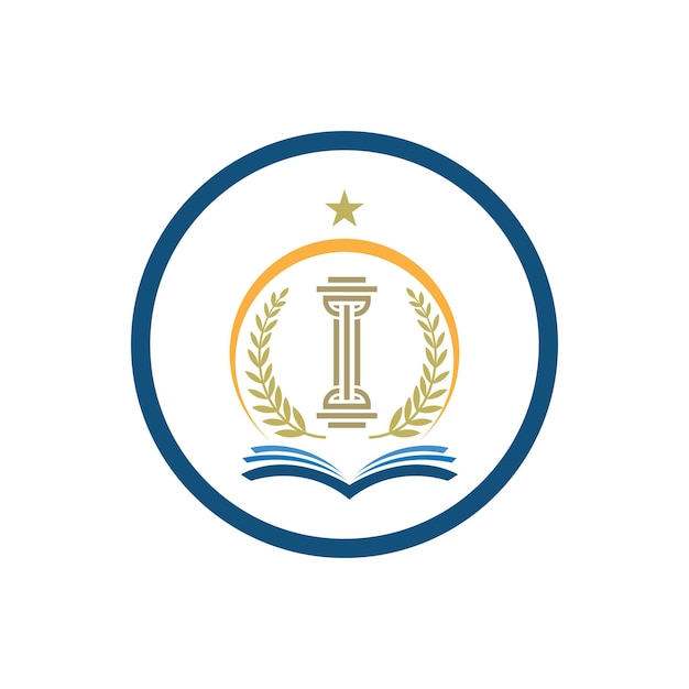 Elegant Academic Emblem with Laurel Wreath and Trophy | Jiffy Designs