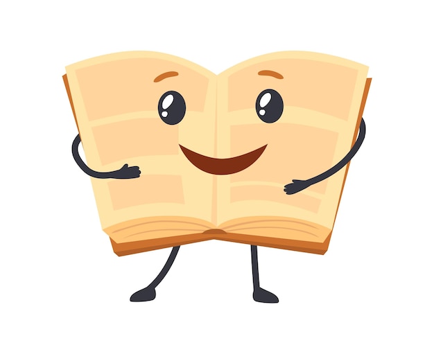 Cheerful Open Book with Friendly Expression | Jiffy Designs