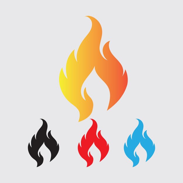 Vibrant Flame Symbols in Diverse Colors | Jiffy Designs