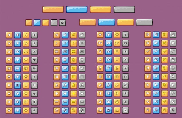 Vibrant Square Pixel Art Graphics Collection with Text Symbols | Jiffy ...