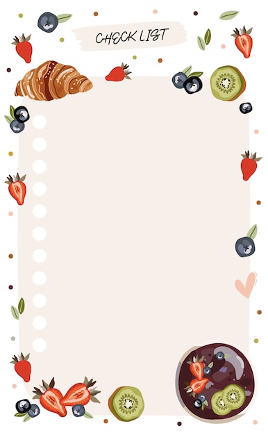 Delightful Breakfast Checklist with Vibrant Fruit and Pastry | Jiffy ...