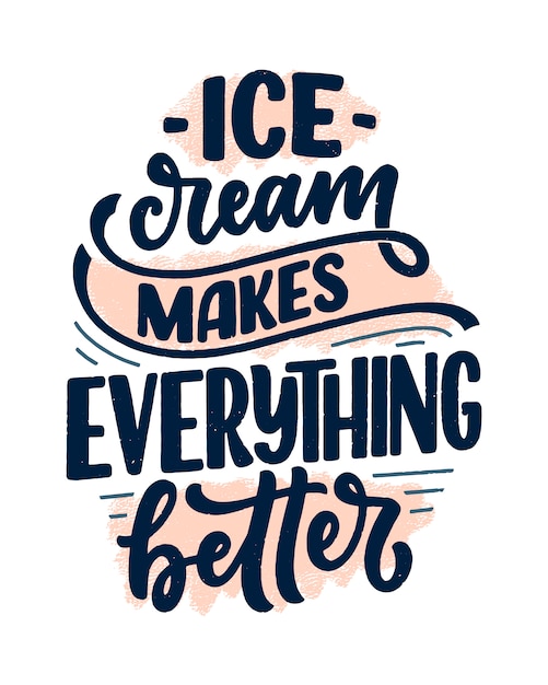 Delightful Ice Cream Typography Artwork | Jiffy Designs