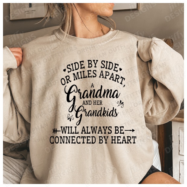 'Side By Side Or Miles Apart' Heartwarming Typography with Flourishes ...