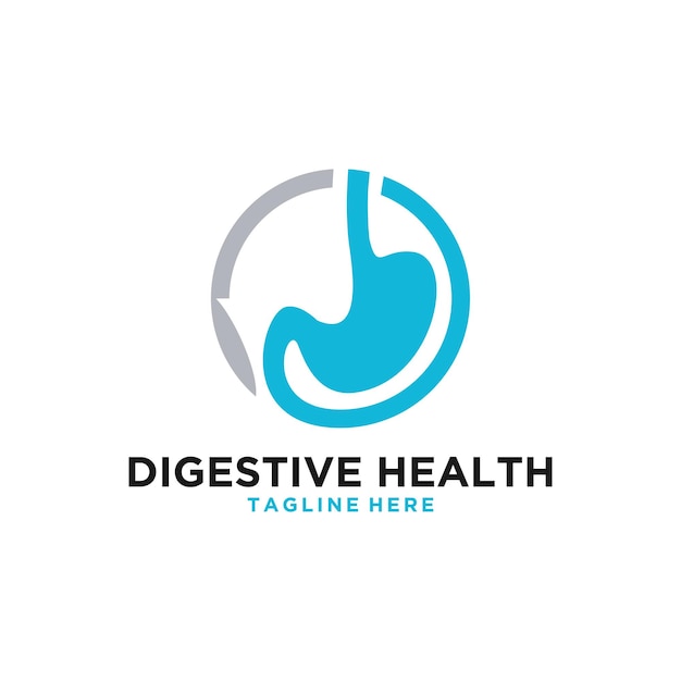 Vibrant Digestive Health Logo with Stylized Stomach Icon | Jiffy Designs