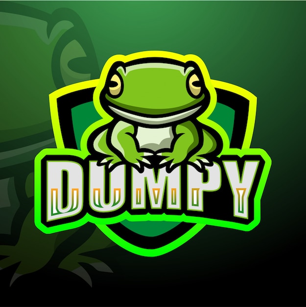 Vibrant Frog Mascot Logo for Dumpy Gaming | Jiffy Designs
