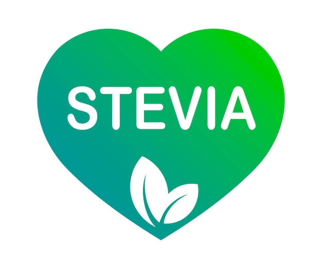 Vibrant Heart-Shaped Stevia Logo with Leaf Emblem | Jiffy Designs