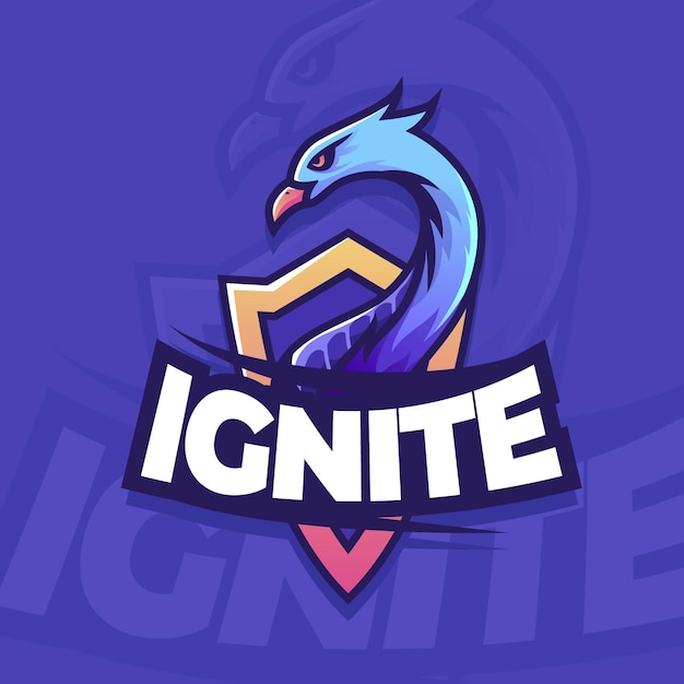 Vibrant Ignite Mascot Logo with Powerful Bird Emblem | Jiffy Designs
