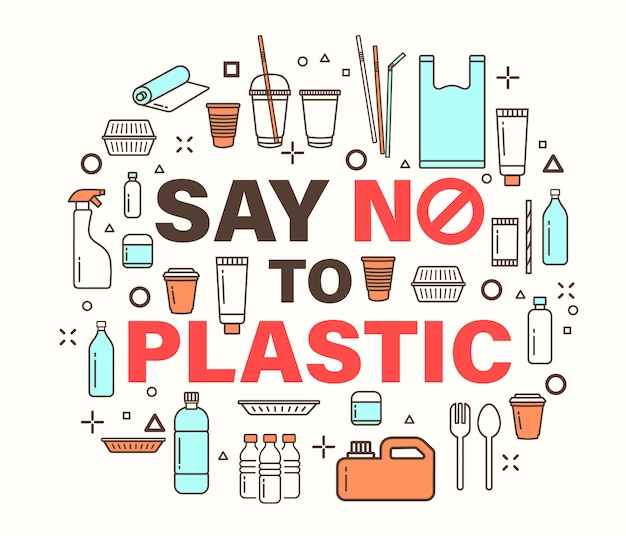 Vibrant Illustration Urging Plastic Reduction | Jiffy Designs