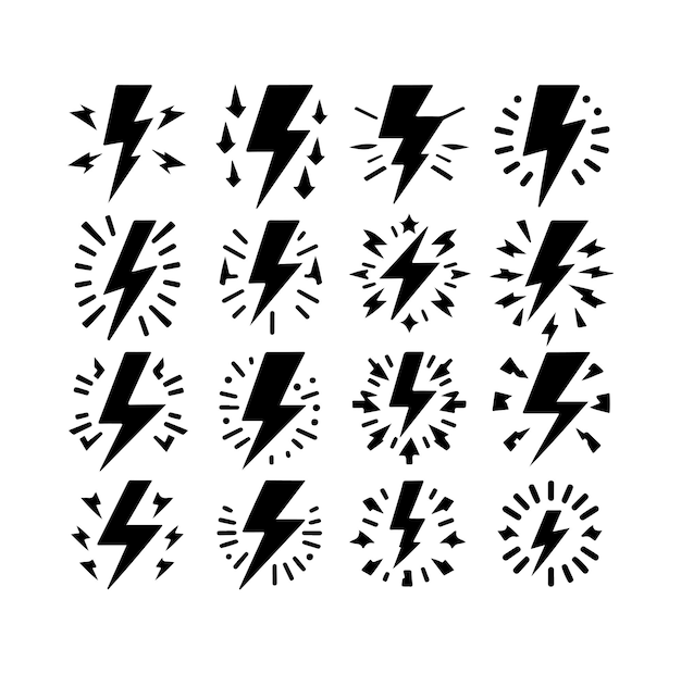 Striking Bolt Symbols: A Dynamic Graphic Illustration | Jiffy Designs