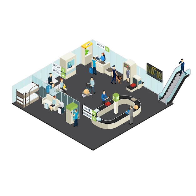 Vibrant Isometric Office Scene with Diverse Employees | Jiffy Designs