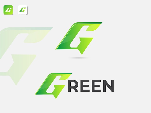 Vibrant Green Letter G Logo with Overlapping Shapes | Jiffy Designs
