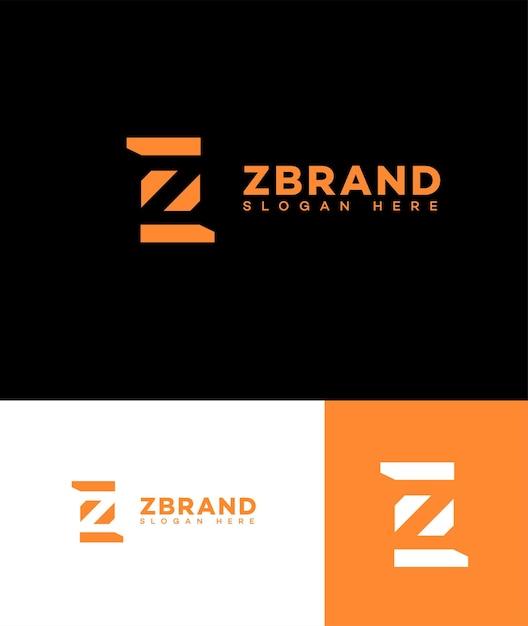 Sleek and Modern Z-Shaped Brand Logo with Orange Accents | Jiffy Designs