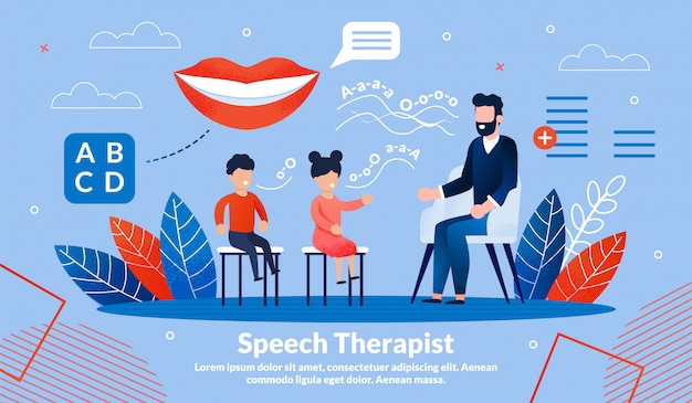 Vibrant Illustration of Speech Therapy Session with Diverse ...
