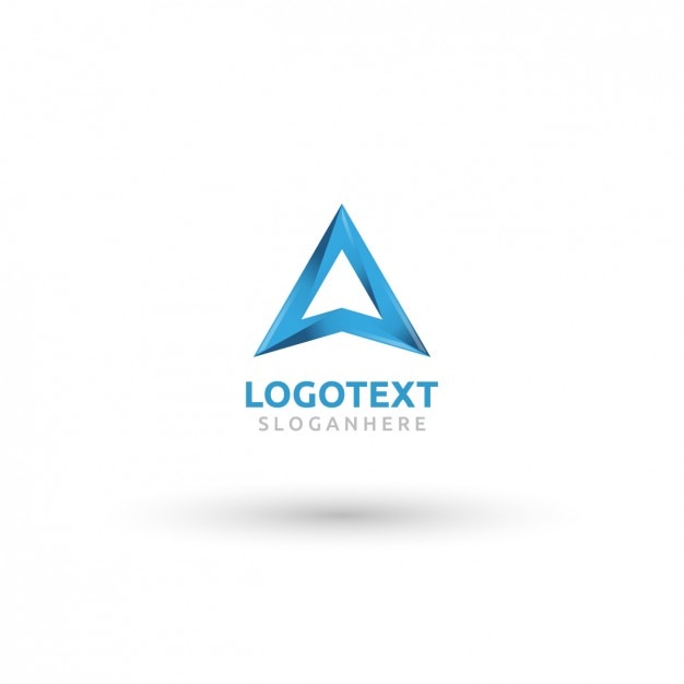 Minimalist Blue Triangle Logo with Stylized Text Wordmark | Jiffy Designs