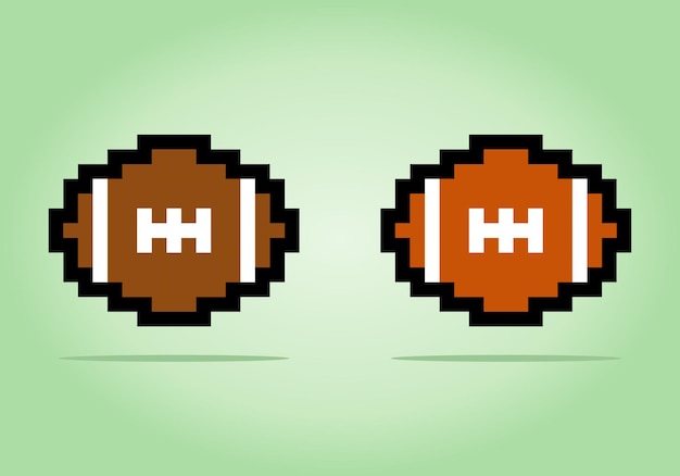 Retro Pixel Art Football Emblems on Green Background | Jiffy Designs