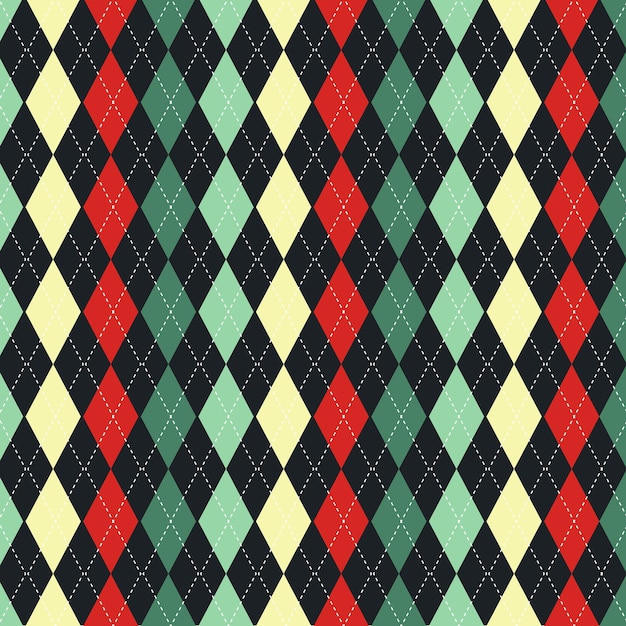 Vibrant Argyle Pattern with Retro Geometric Shapes | Jiffy Designs