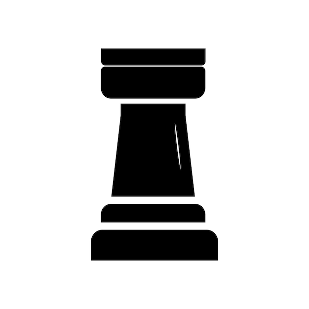 Sleek and Minimalist Chess Rook Silhouette | Jiffy Designs