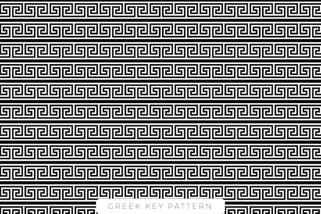 Timeless Greek Key Motif in Elegant Black and White | Jiffy Designs