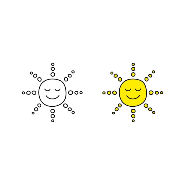 Cheerful Dotted Sun Symbols Radiate Warmth and Positivity | Jiffy Designs