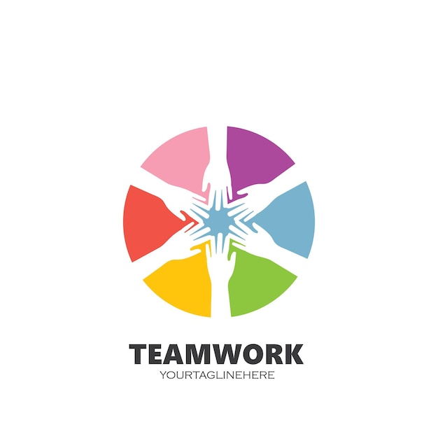 Vibrant Star-Shaped Teamwork Symbol with Colorful Segments | Jiffy Designs