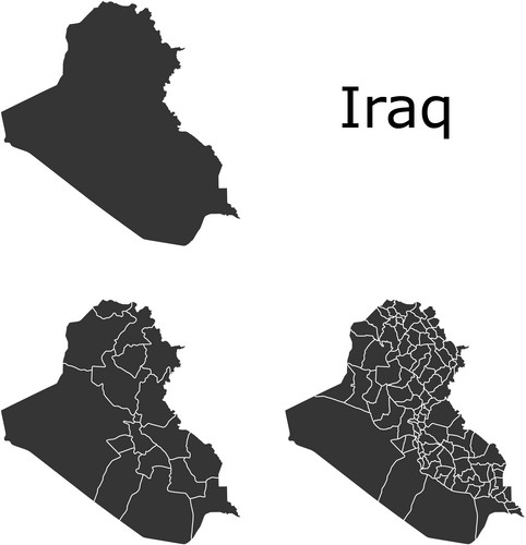 Iraq Vector Maps With Administrative Regions, Municipalities ...