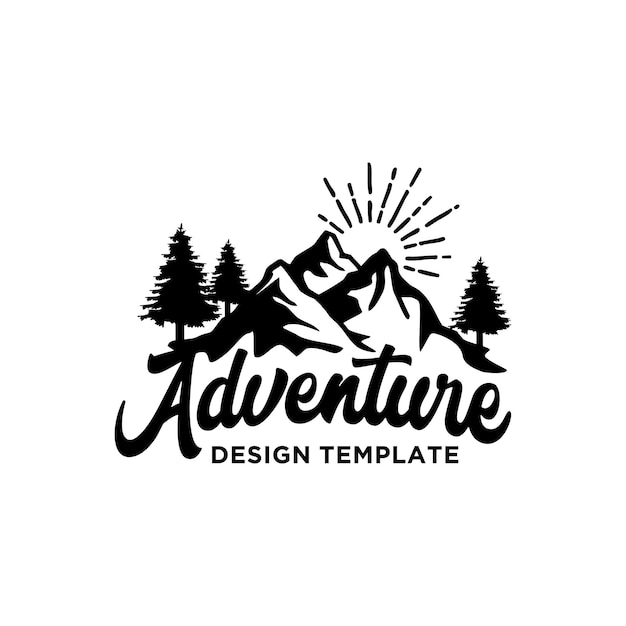 Captivating Mountain Adventure Design with Radiant Sunburst | Jiffy Designs