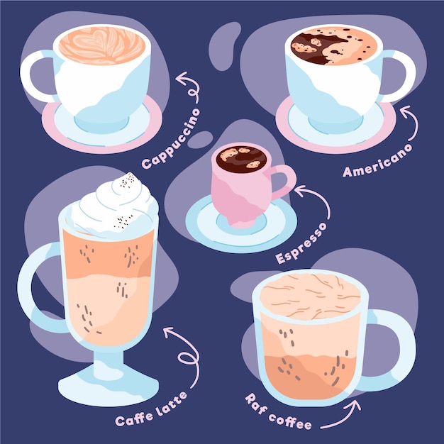 Vibrant Collection of Artfully Crafted Coffee Mugs and Drinks | Jiffy ...