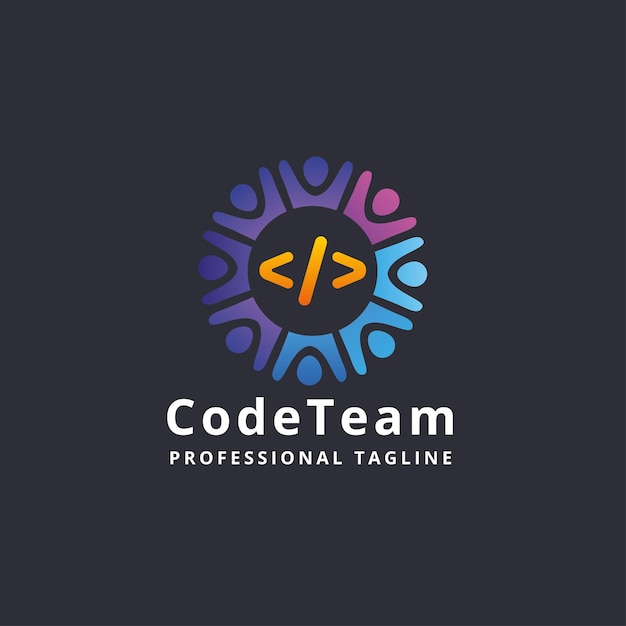 Vibrant Coding Community Logo with Colorful Abstract Shapes | Jiffy Designs
