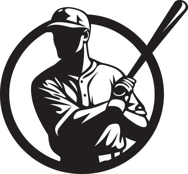 Powerful Baseball Batter in Silhouette | Jiffy Designs