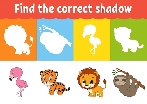 Vibrant Animal Silhouettes: Match the Correct Shadows | Jiffy Designs