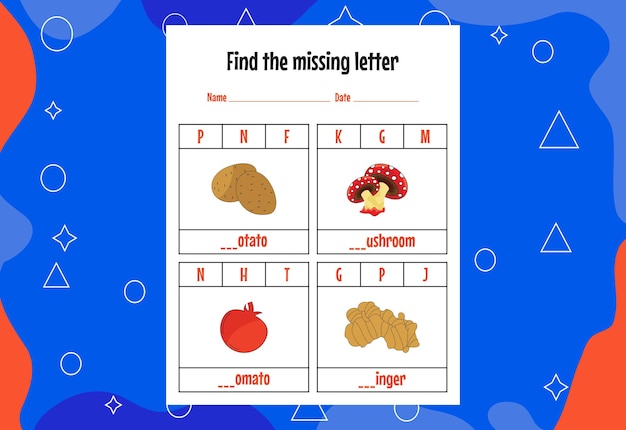 Engaging Find the Missing Letter Activity with Vibrant Visuals | Jiffy ...