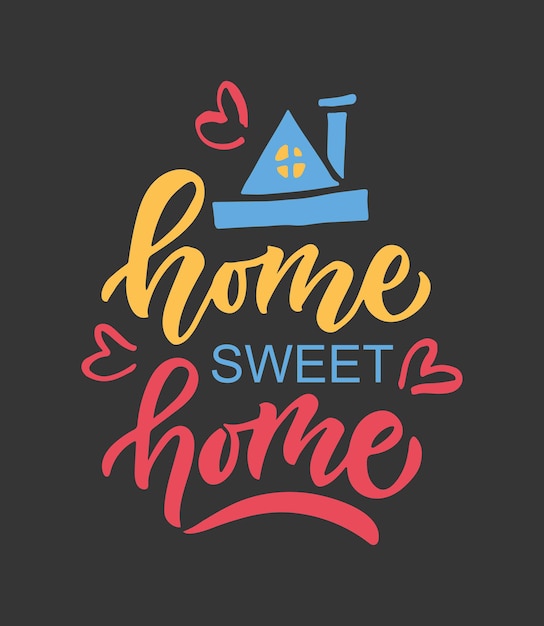Cozy Lettering Design with Vibrant Colors and Homely Symbols | Jiffy ...