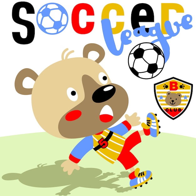 Playful Soccer Bear Celebrates the Game | Jiffy Designs