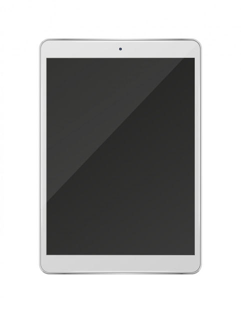 Sleek and Minimalist White Tablet with Black Screen | Jiffy Designs