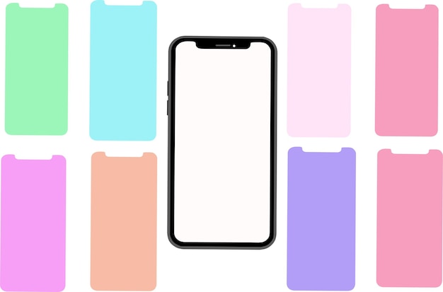 Vibrant Smartphone Mockup with Colorful Pastel Backgrounds | Jiffy Designs