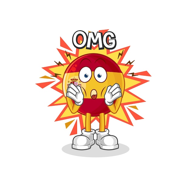 Expressive Cartoon Character Exclaiming 'OMG' in Vibrant Explosion ...