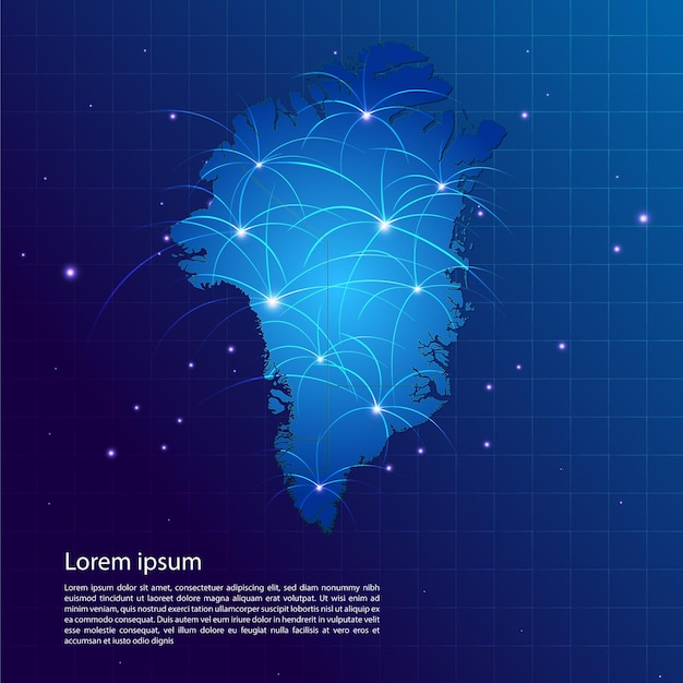 Luminous Interconnected World: Glowing Continents and Sparkling Stars ...