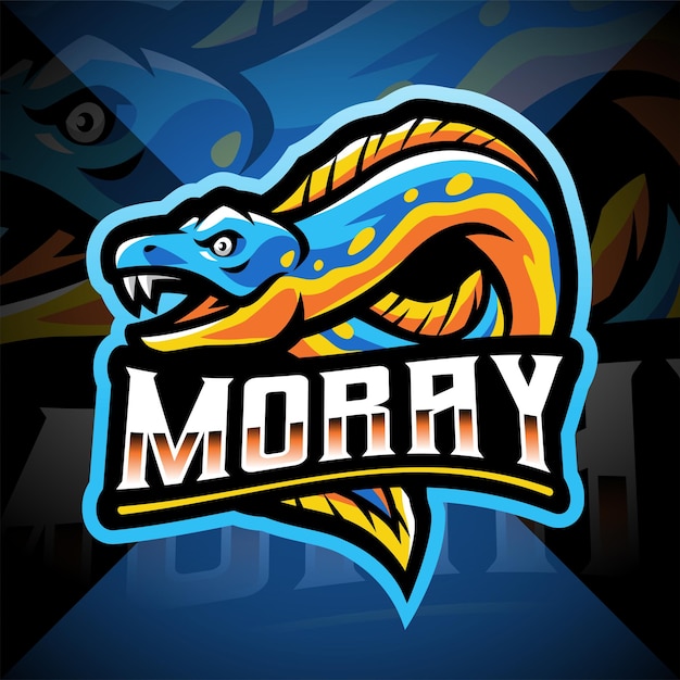 Vibrant Moray Eel Mascot Logo Design | Jiffy Designs