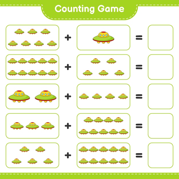 Counting Alien Spacecraft in Playful Extraterrestrial Themed Collection ...