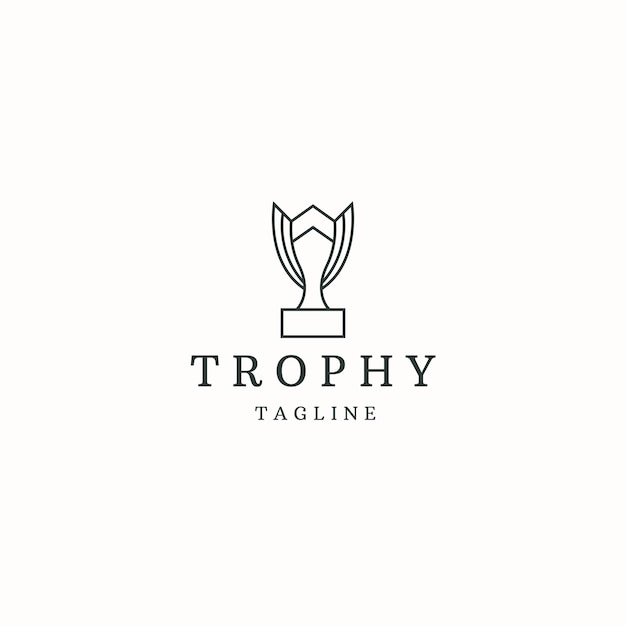 Elegant Trophy Design with Minimalist Floral Emblem | Jiffy Designs