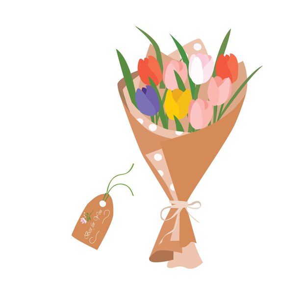 Vibrant Bouquet of Colorful Spring Flowers in Paper Wrap | Jiffy Designs