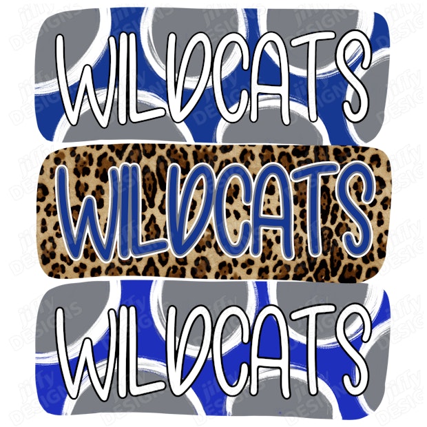 'Wildcats' Repeated in Striking Leopard Print and Bold Colors | Jiffy ...