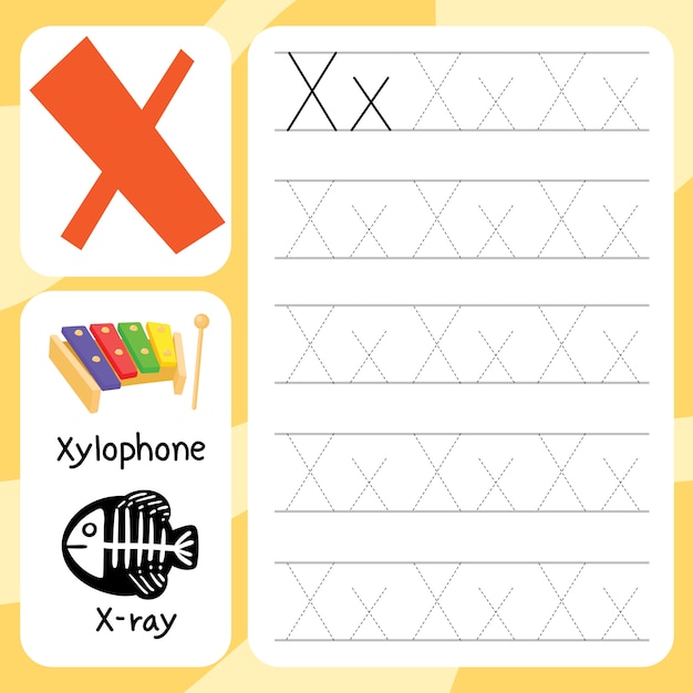 Vibrant X and Xylophone Illustration for Educational Fun | Jiffy Designs