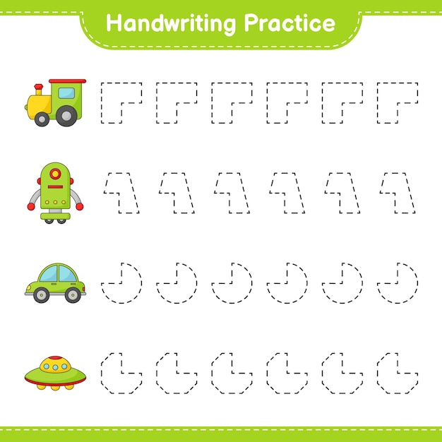 Adorable Vehicles and Robots for Handwriting Practice | Jiffy Designs