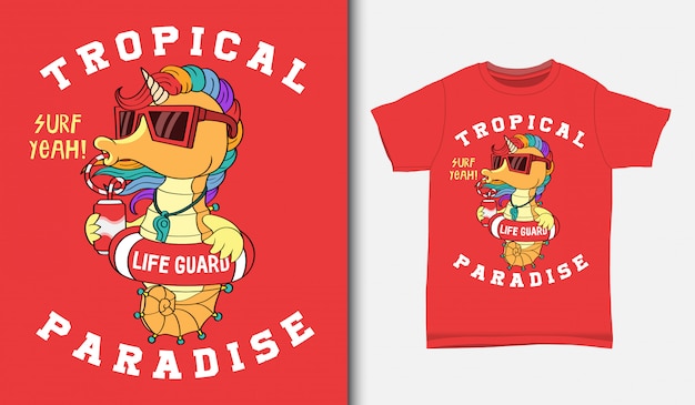 Tropical Paradise: Surf Yay! Life Guard Cartoon Character | Jiffy Designs
