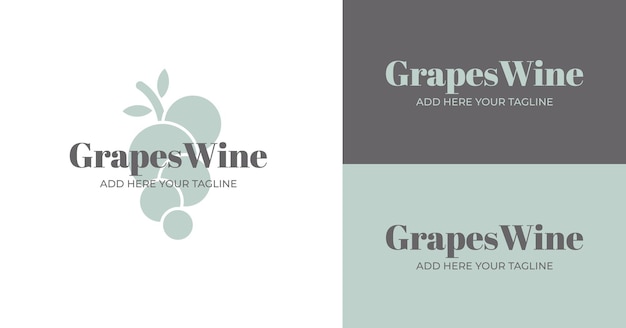 Elegant Grape Cluster Logos for Winery Branding | Jiffy Designs