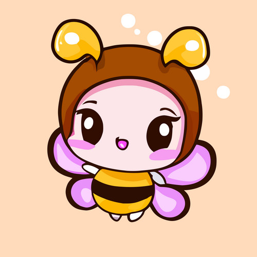 Cute Bee Illustration Bee Kawaii Chibi Vector Drawing Style Bee Cartoon ...