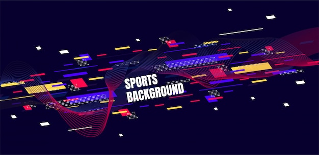 Vibrant Neon Lights and Shapes Create Dynamic Sports Background | Jiffy ...