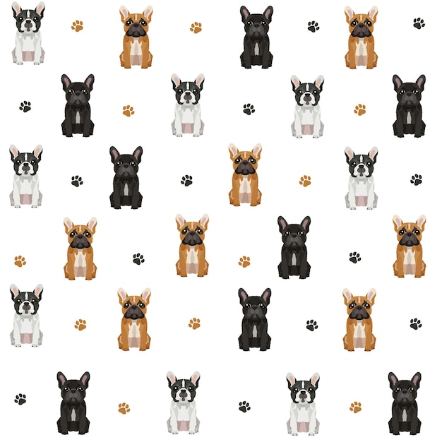 Adorable Puppy Parade: A Playful Pattern of Paw Prints | Jiffy Designs